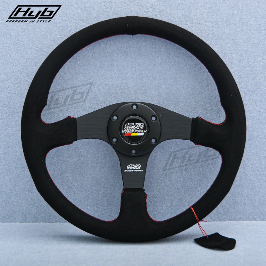Racing-JDM-MUGEN-Steering-Wheel-14Inch-350mm-Black-Tuning-Sim-Sports ...