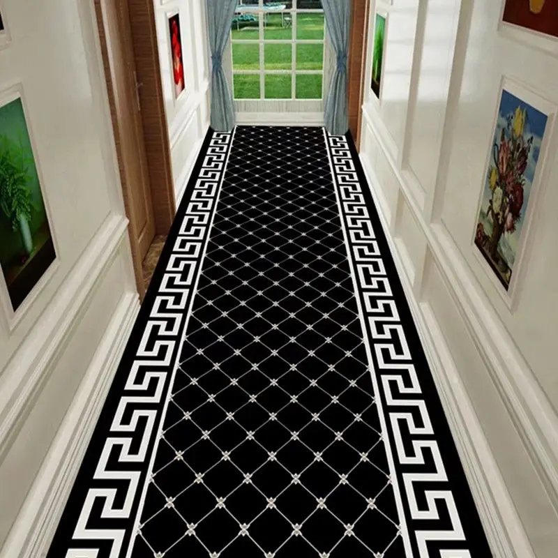 Hallway-Carpet-Black-White-Frame-Hall-Carpet-Path-To-Floor-In-The ...