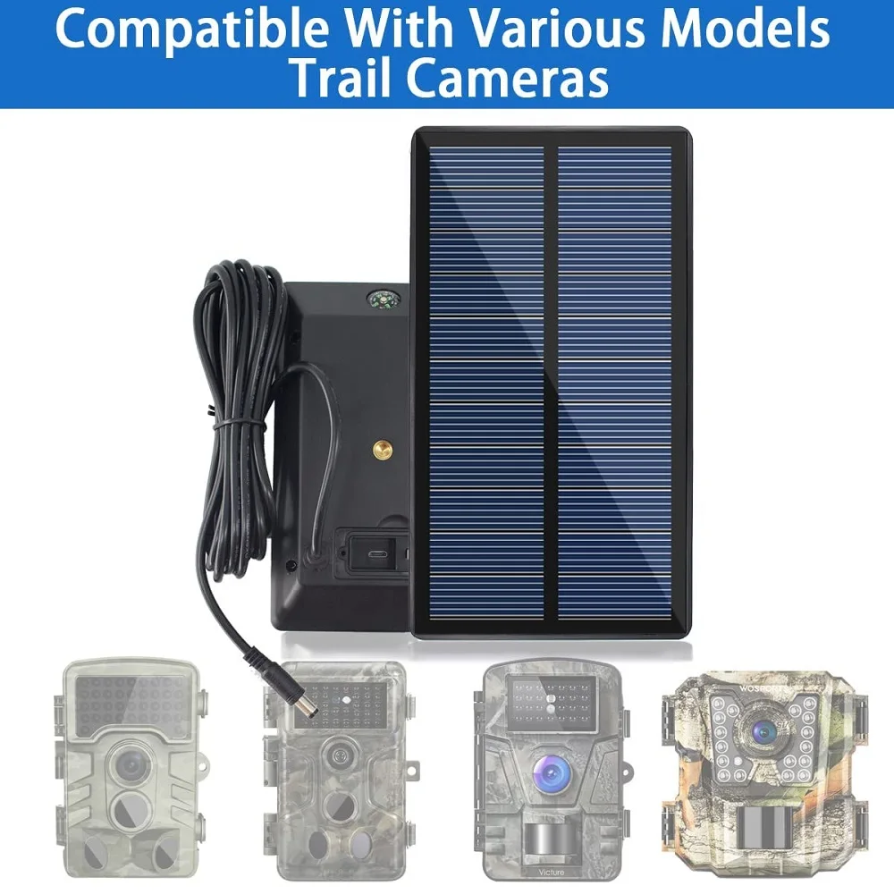 Solar Panel Charger Hunting Trail Camera | Hunting Camera Solar Charger ...