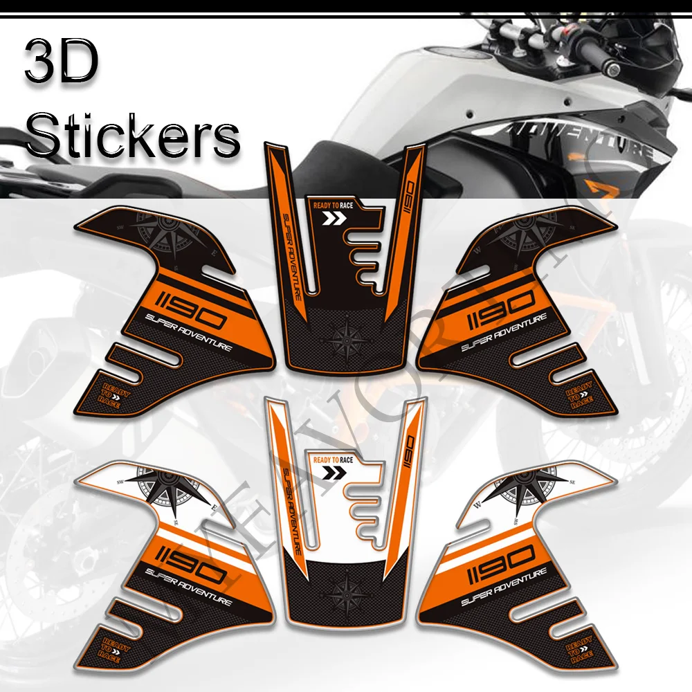 Super Adventure Tank Pad Side Grips Gas Fuel Oil Kit Knee Protection ...