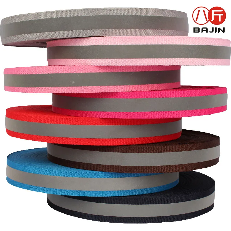 Long-Reflective-Light-Webbing-Ribbon-Fluorescent-Green-White-Black ...