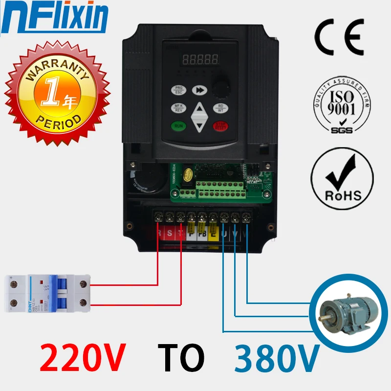 Inverter 220v 380v 3 Phase Vfd | Vfd 4kw 220v Single Phase | Vfd Inverter 1 5kw 220vac ...