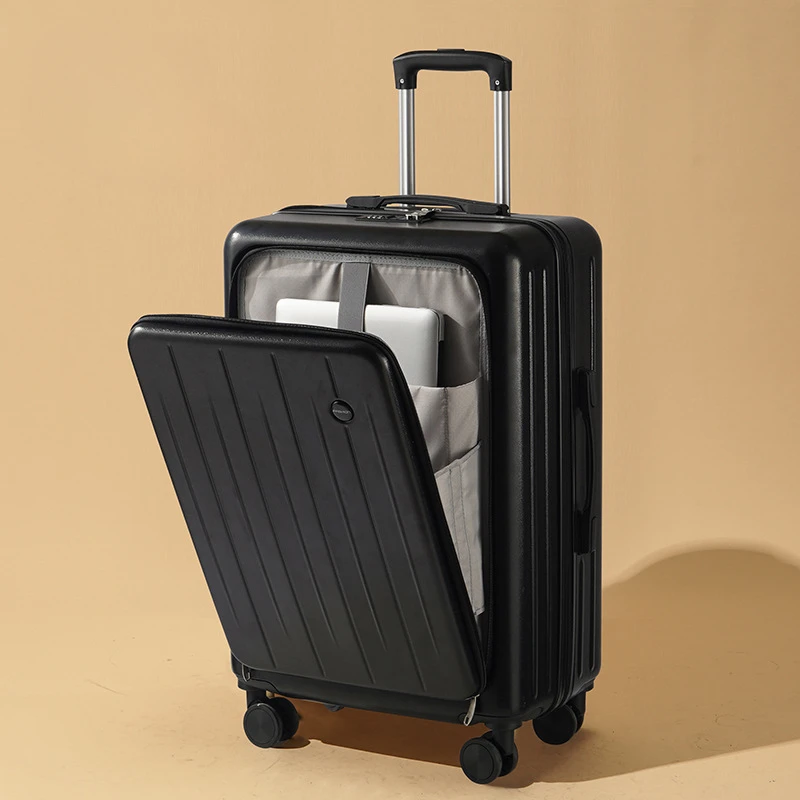 Multifunctional-trolley-luggage-Front-opening-suitcase-20-Inch-Travel ...