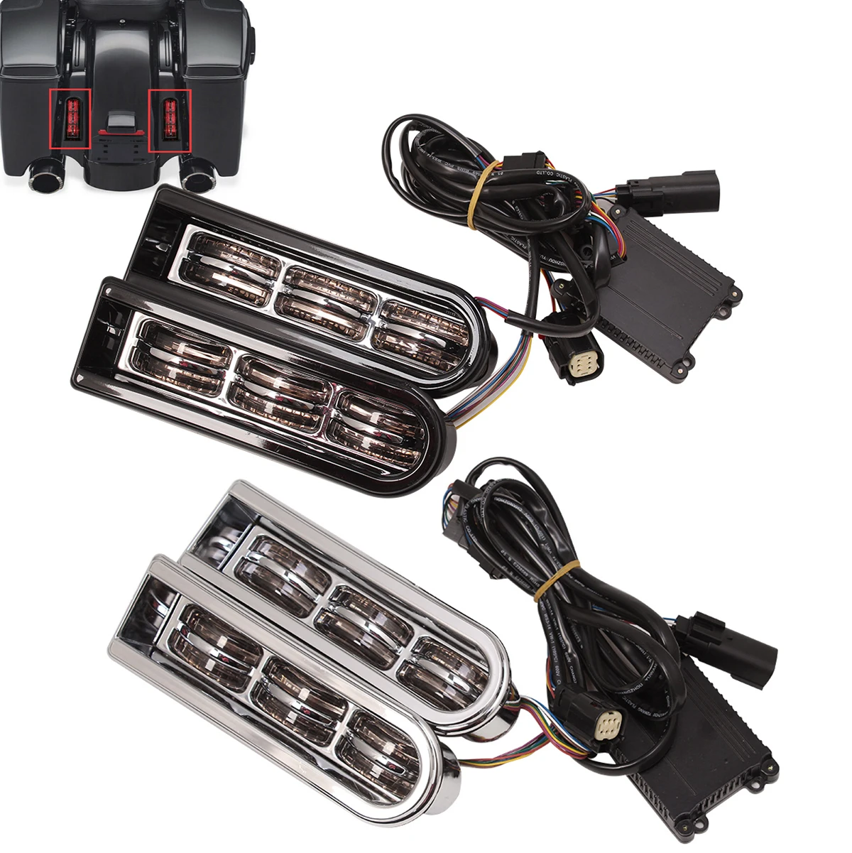 Motorcycle Accent Saddlebag Filler Inserts Support Led Lights For ...