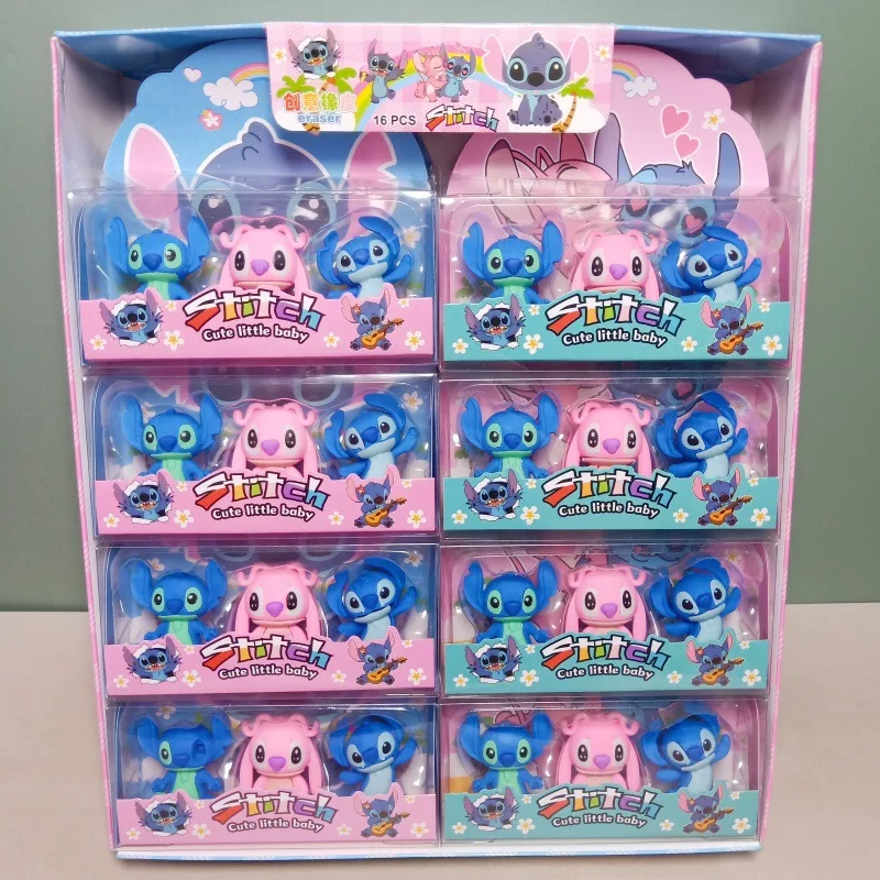 16pcs-Disney-Stitch-3D-eraser-cartoon-cute-detachable-student-mini ...
