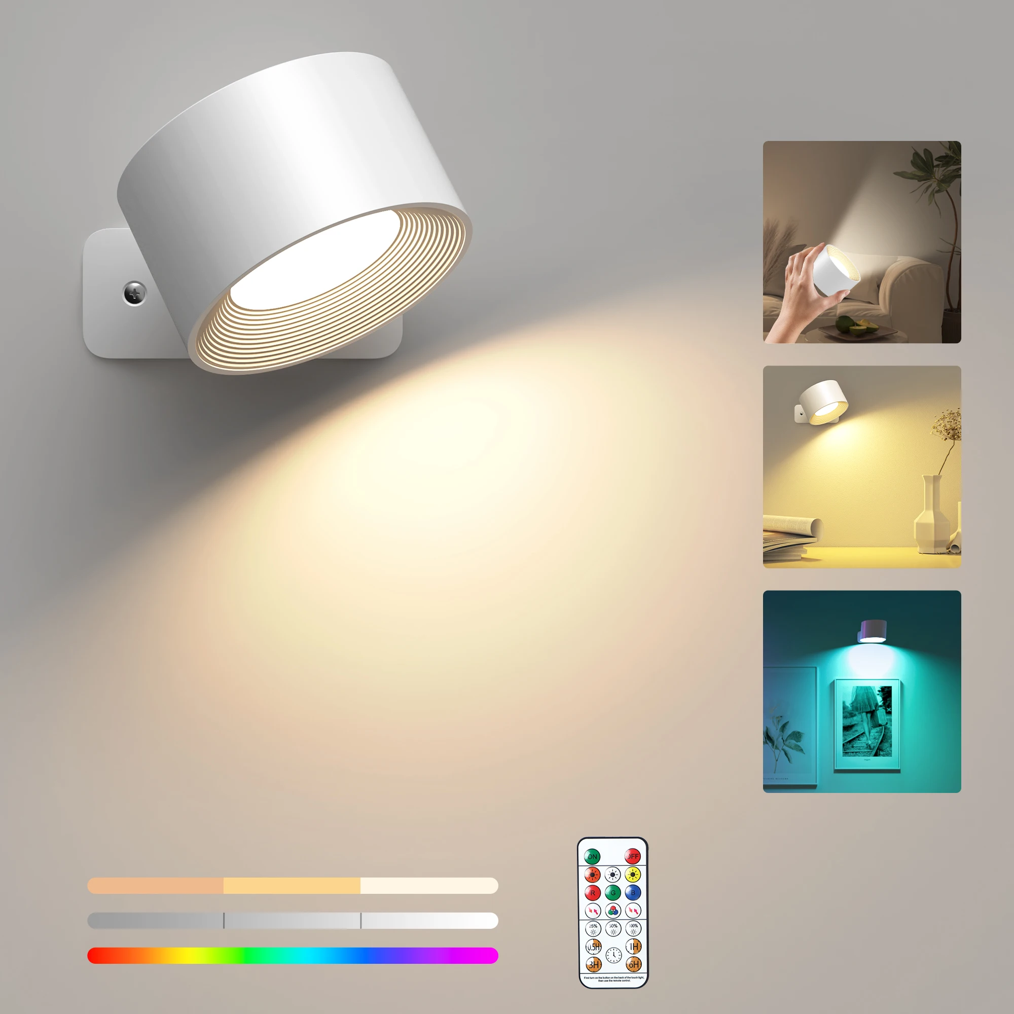 Magnetic-Wall-Lamp-LED-Wall-Sconce-Wall-Mounted-Lamp-With-Rechargeable ...