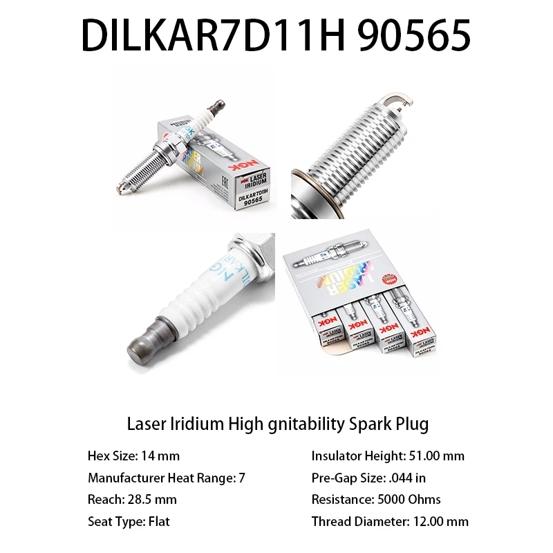 4pcs-Original-Iridium-Platinum-Spark-Plug-DILKAR7D11H-90565-Suitable ...