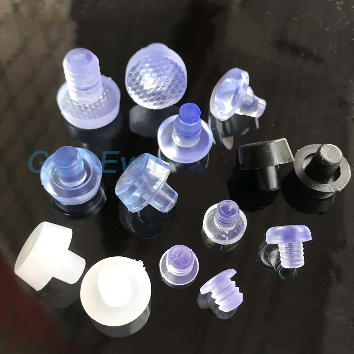 10-20Pcs-Solid-PVC-Plastic-Stoppers-5-6-7-8mm-Transparent-Black-White ...