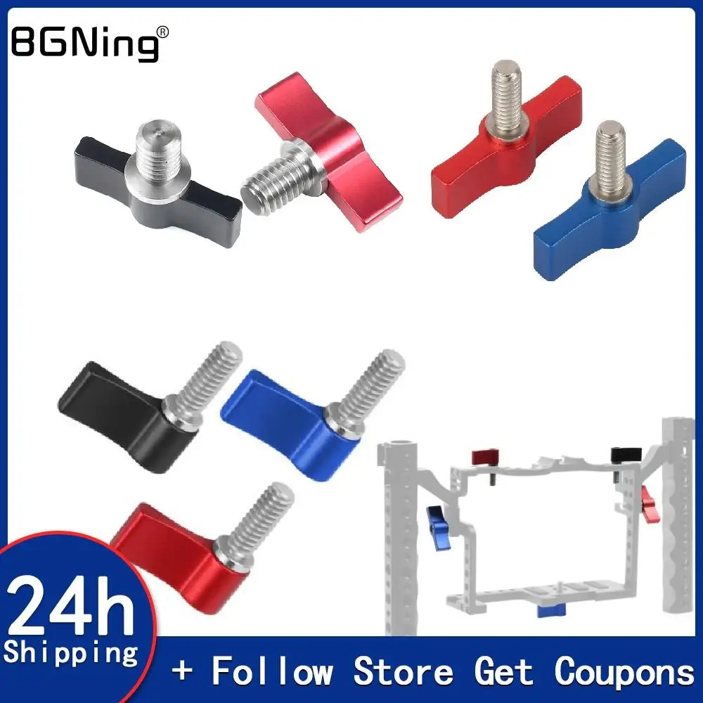 2pcs Stainless Steel 304 Handle Screw M6 1/4 3/8 Thread Adjustable ...