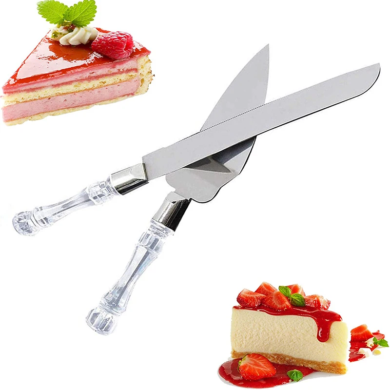 2Pcs-Cake-Shovel-Set-Stainless-Steel-Dessert-Pie-Fondant-Divider-Cutter ...