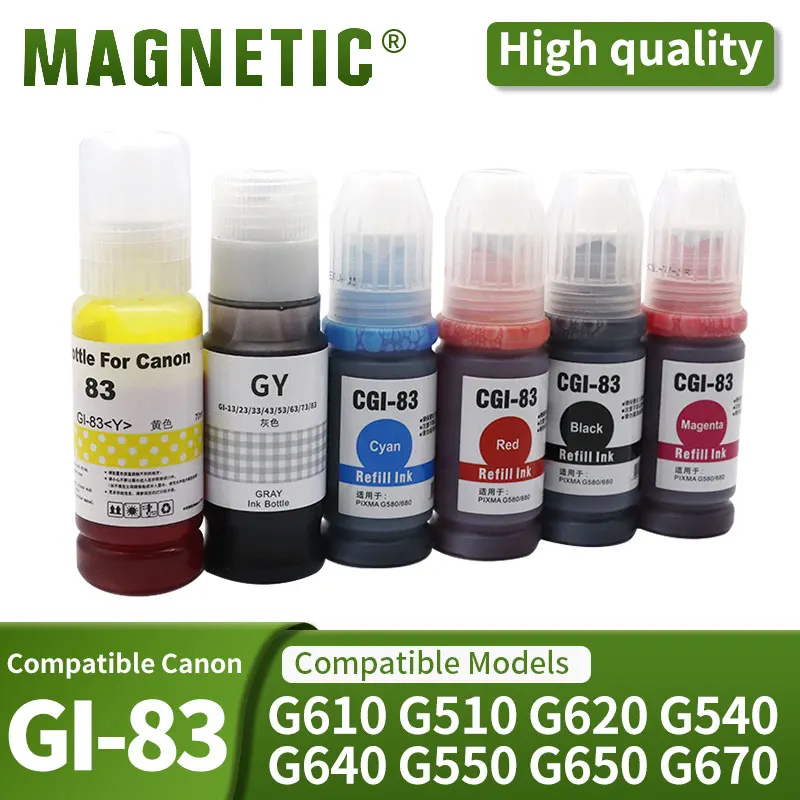 6Color-GI-83-Compatible-For-Canon-GI-83-Refill-dye-ink-kit-for-canon ...