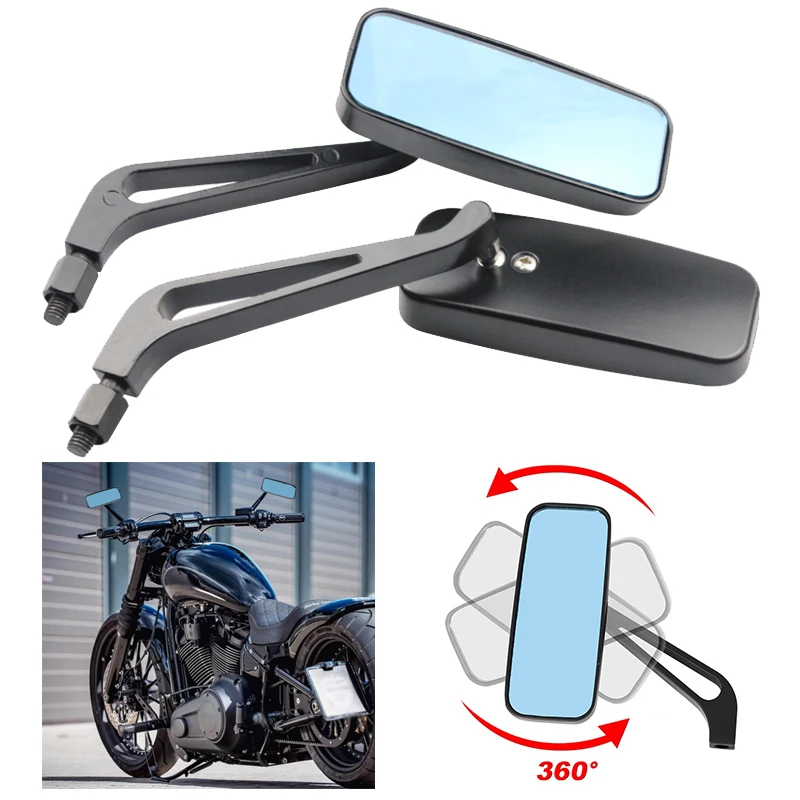 Custom Universal Motorcycle Black 8mm 10mm Motorcycle Handlebar Rear ...