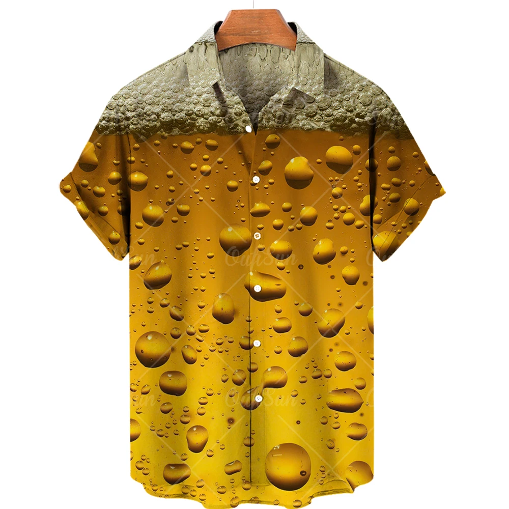 Men's Shirts Beer Shirts For Men Fashion Hawaiian Shirt Casual Vocation ...