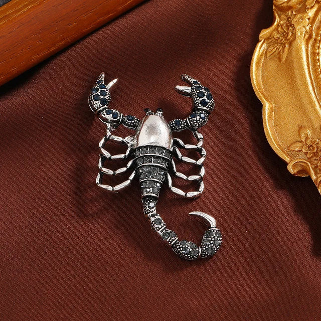 Morkopela Fashion Jewelry Wholesale Gray Rhinestone Scorpions Brooch ...