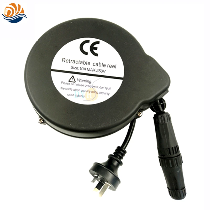 Free Shipping Hair Dryer Power Extension Cable Retractable Reels with 3 ...