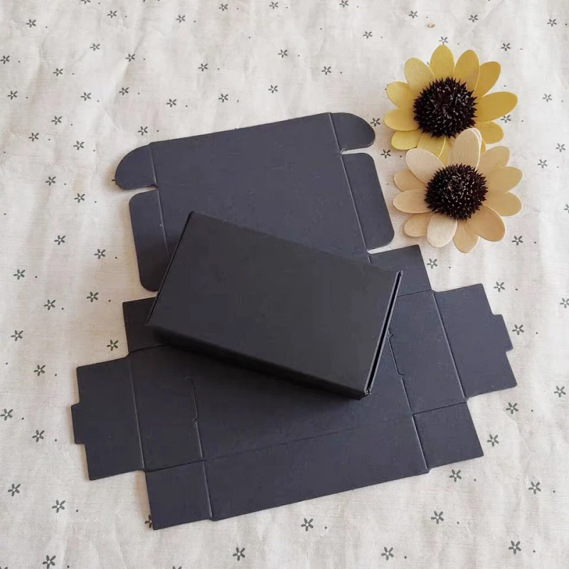 250-Pieces-Black-Kraft-Paper-Packaging-Box-Rectangle-Shaped-Small-Gift ...