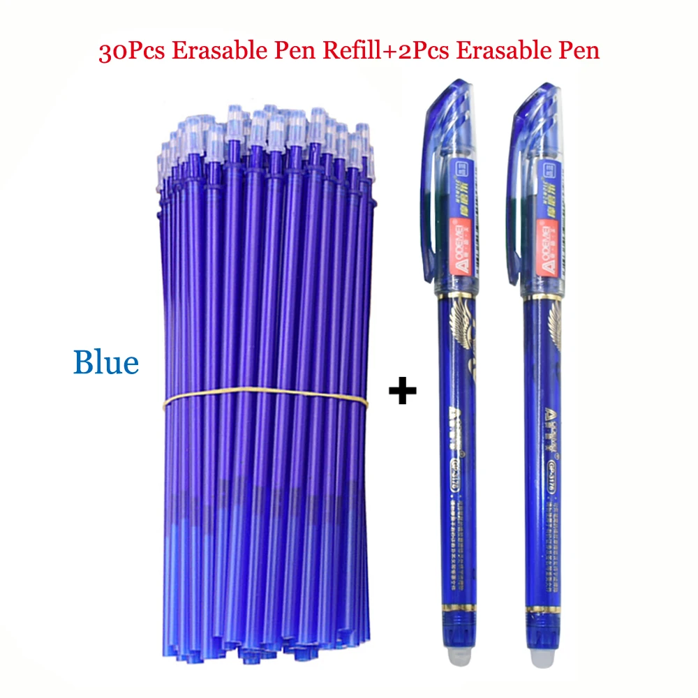 Erasable-Gel-Pens-Set-0-5-mm-Fine-Point-Blue-Kawaii-Ballpoint-Pen-For ...