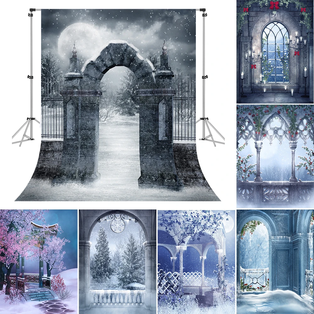 Bonvvie-Photography-Backdrop-Winter-Forest-Snow-Frozen-Dreamy-Newborn ...