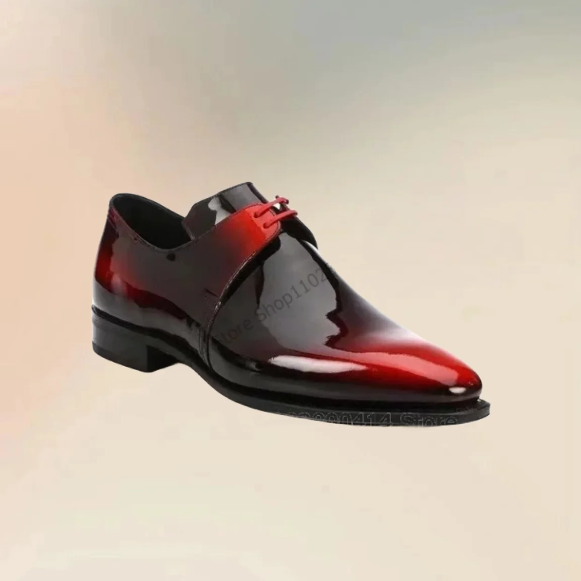 Gradient-Color-Print-Strappy-Men-Shoes-Fashionable-Lace-Up-Male-Shoes ...