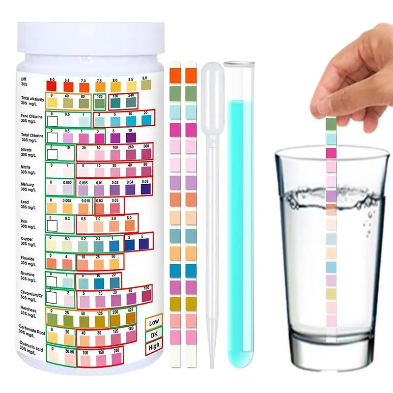 16-in-1-Drinking-Water-Test-Kit-Professional-Hardness-PH-Test-Strips ...