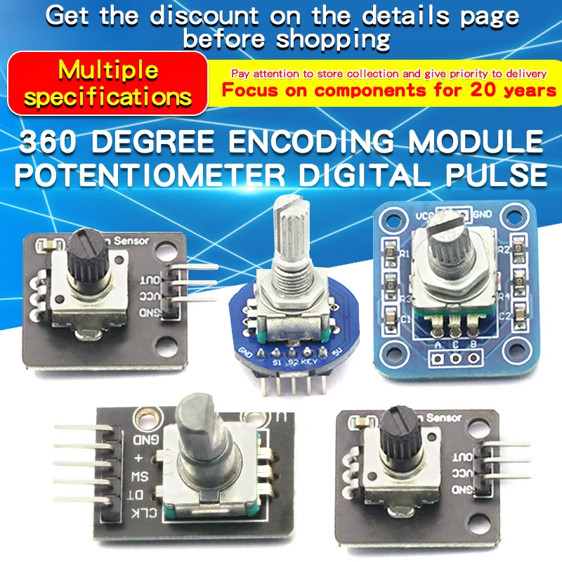 Rotary Encoder Digitizing Mechanical Position Orange 400 PPR 2-Phase ...