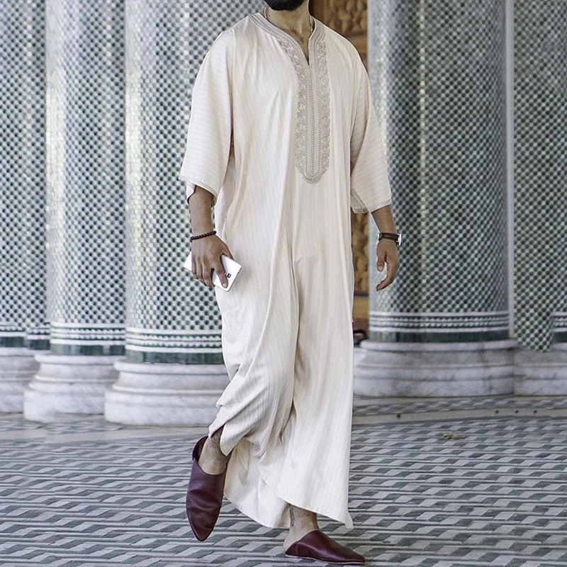 Muslim-Fashion-Islamic-Clothing-Kurta-Men-Jubba-Thobes-Arabic-Kaftan ...