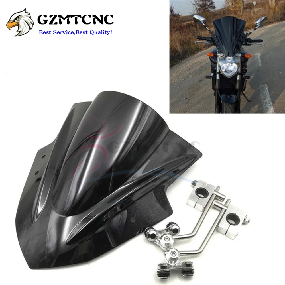 Windshield-Windscreen-with-Adjustable-Bracket-Wind-Touring-Screen-for ...