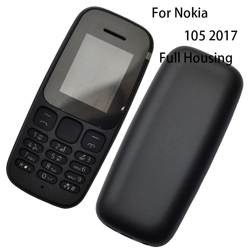 For Nokia 105 2017 TA-1010 Plastic New Full Housing Battery Cover+Front ...