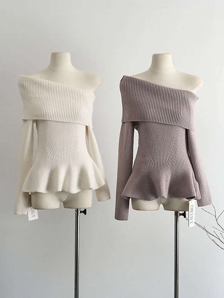 High-Quality-Knitted-Pullovers-Gyaru-Autumn-Winter-Off-Shoulder-Slash ...