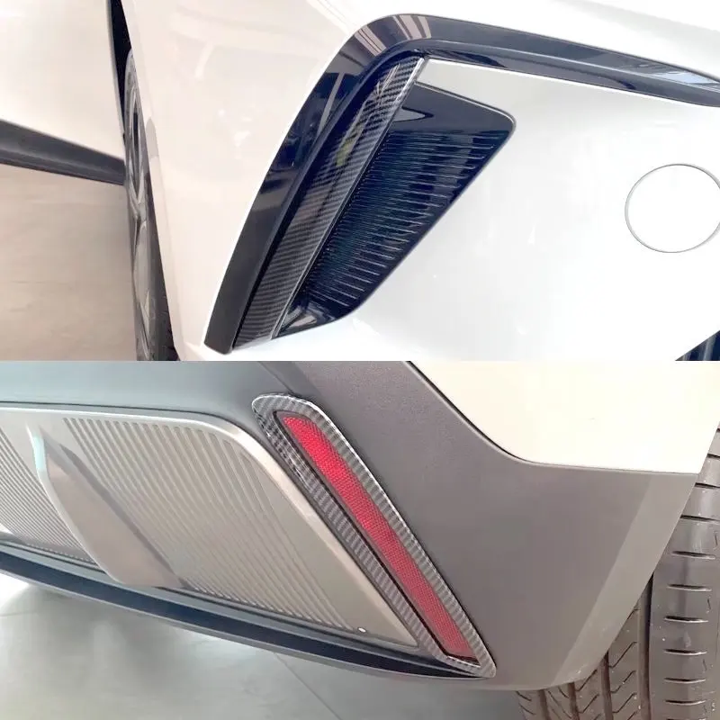 ABS-Carbon-Fiber-Front-Rear-Fog-Light-Frame-Bumper-Lamp-Cover-Trims-For ...