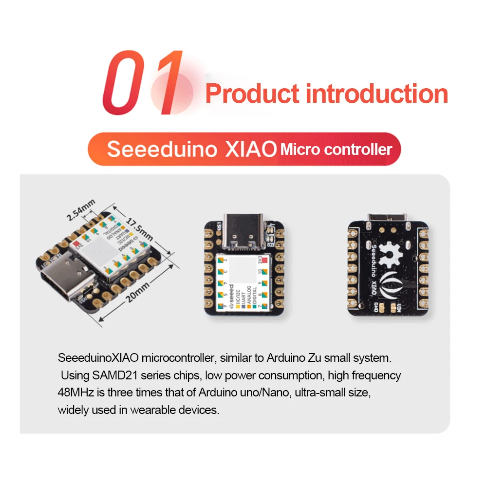 Placa De Desenvolvimento Seeeduino Xiao Tipo C Microcontrolador Para Arduino Nano Cortex M0 Mais ...