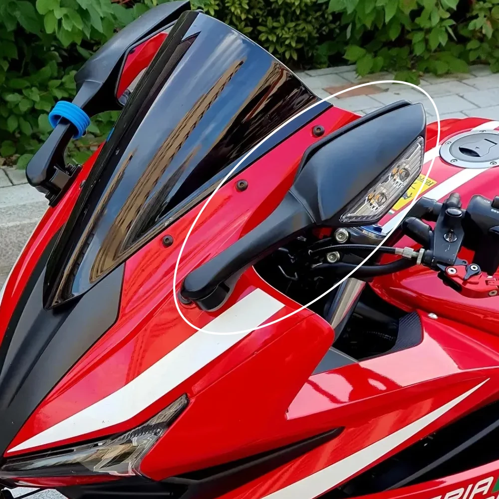 For Honda CBR500R Side Mirror Folding Rearview Mirrors With Turn Signal ...