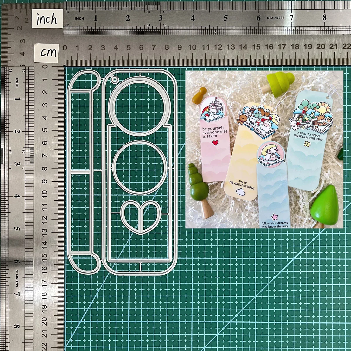 2023 New Metal Cutting Dies Simple Bookmarks For DIY Scrapbook Cutting ...