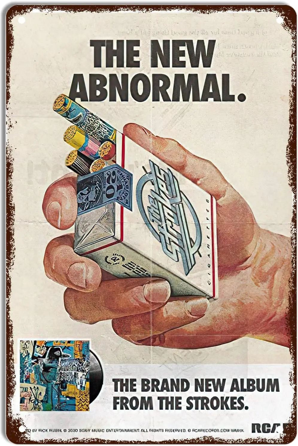 The-Strokes-Metal-Sign-The-New-Abnormal-Album-Cover-Poster-Julian ...