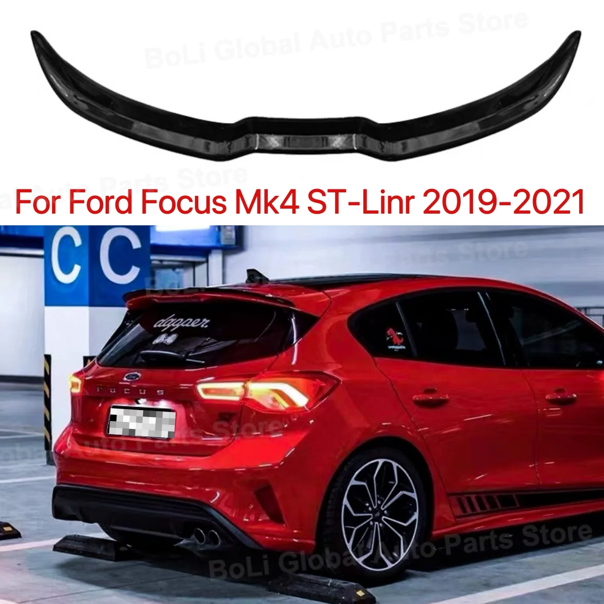 Rear Spoiler For Ford Focus MK4 ST-Line Hatchback Extension Rear Wing ...
