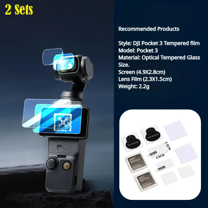 For-DJI-Osmo-Pocket-3-Ultrathin-HD-Clear-Tempered-Glass-Screen ...