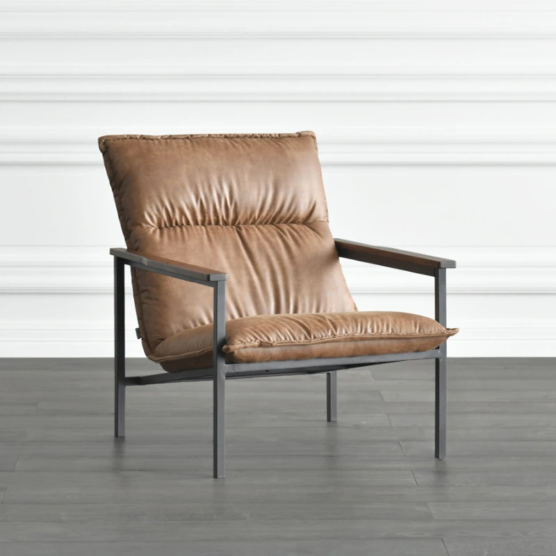 Modern-simple-single-sofa-chair-black-walnut-solid-wood-armrest-light ...