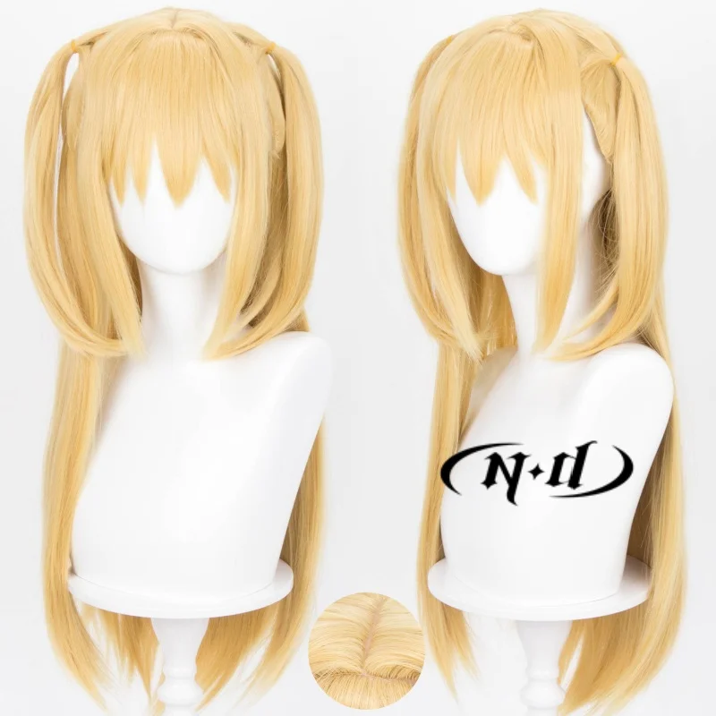 ND Misa Amane Cosplay Wig Anime Death Note Cosplay Long Golden-blonde ...