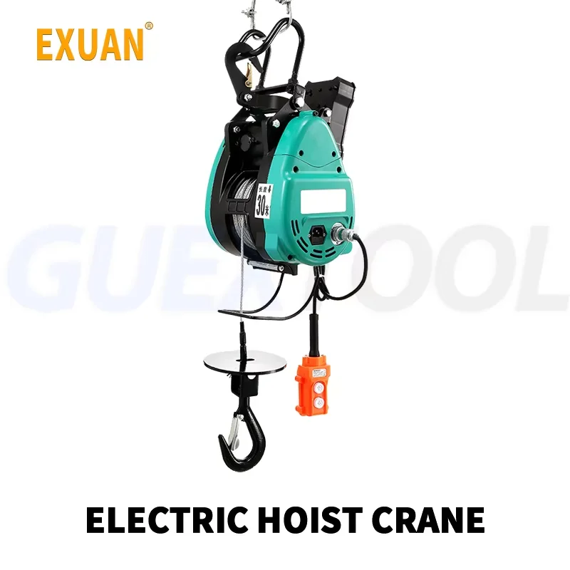 Electric Hoist Crane 220V Household Remote Control Portable Hoist ...