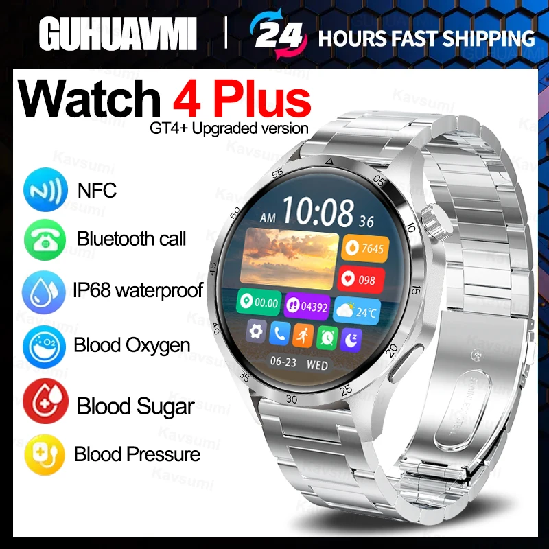 Smartwatch-GT4-Pro-Plus-AMOLED-para-homens-e-mulheres-monitor-de-freq ...