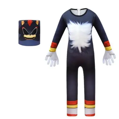 Máscara de personaje Sonic Shadow the Hedgehog disfraz tocado brillante ...