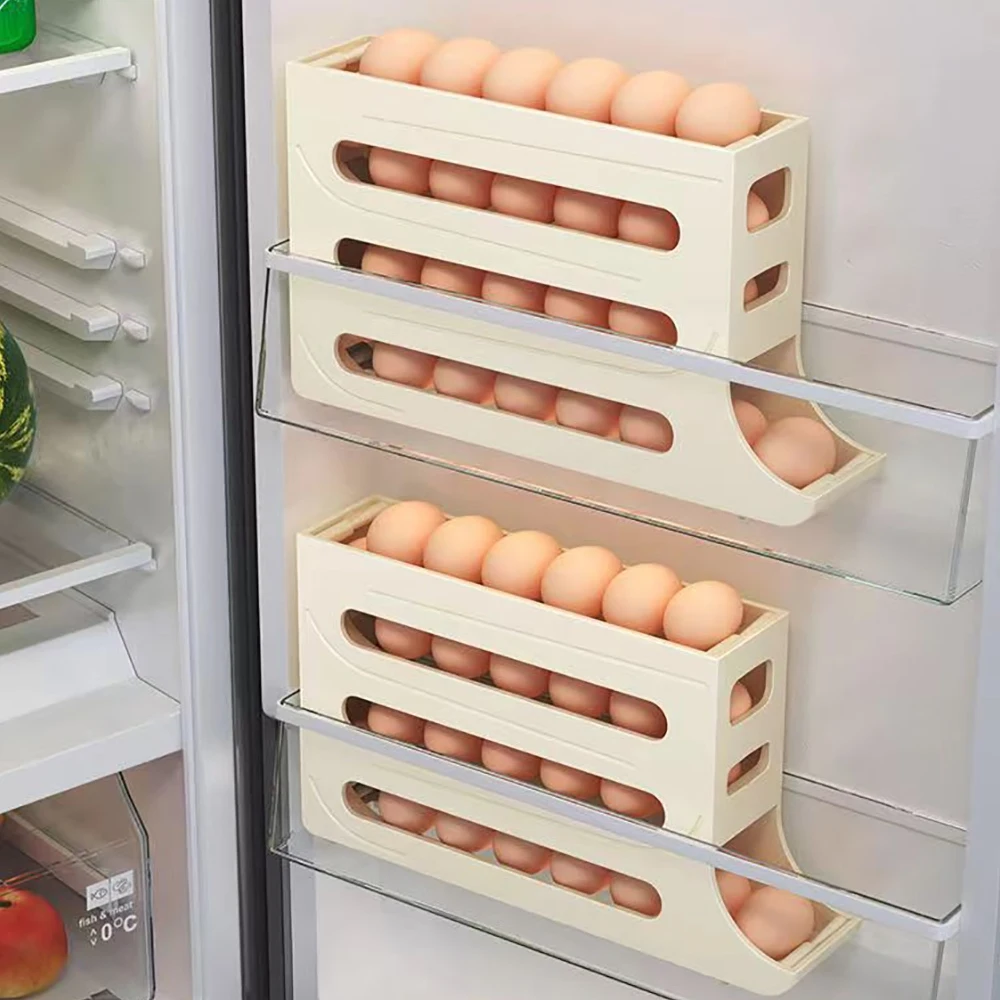 4Tier-Sliding-Egg-Storage-Box-Organizer-for-Refrigerator-Automatic ...