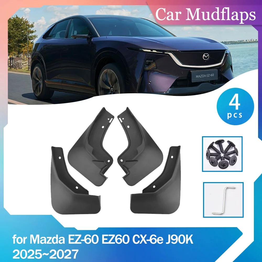 Car Mud Flaps for Mazda EZ-60 EZ60 CX-6e J90K 2025~2027 2026 Mudflaps ...
