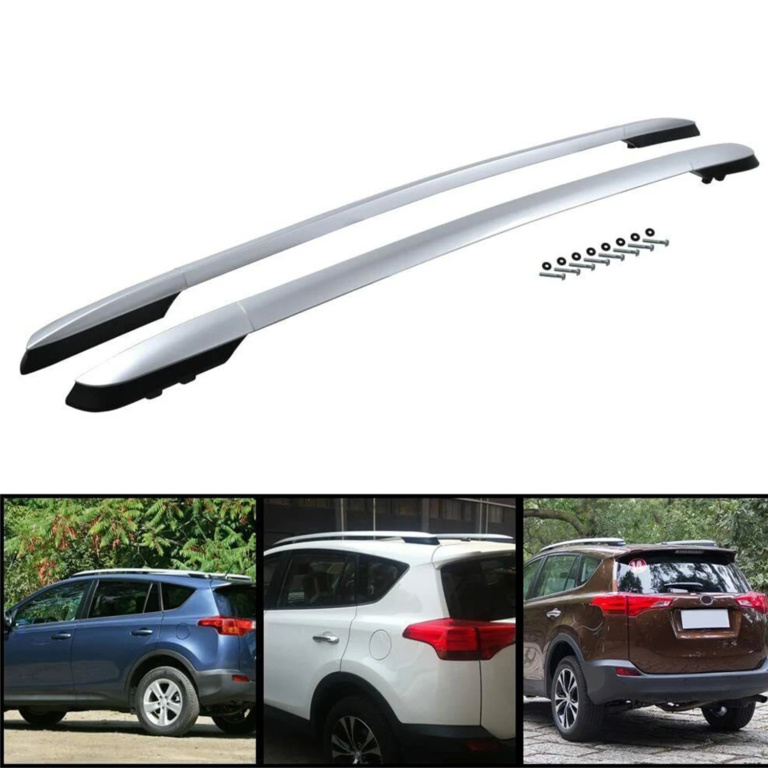 Car-Accessories-Roof-Rack-Side-Rails-Bars-Luggage-Carrier-Cargo-1-Set ...