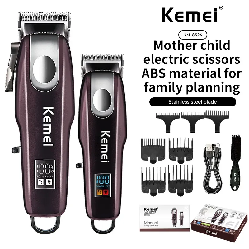 Kemei KM-8526 Electric Hair Clippers Set,USB Charging Hair Cutting ...