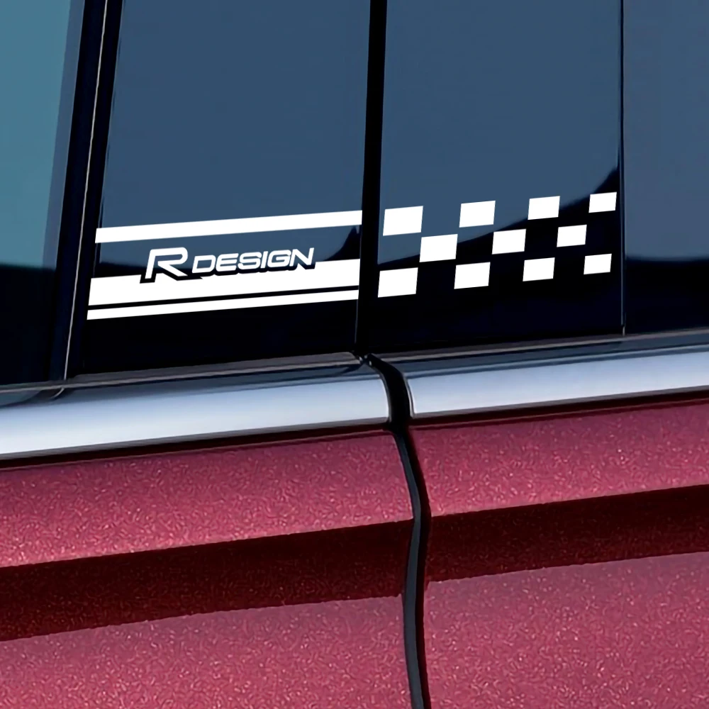 Car Side Window B Pillar Stickers Auto Emblem Decorative Decal For ...