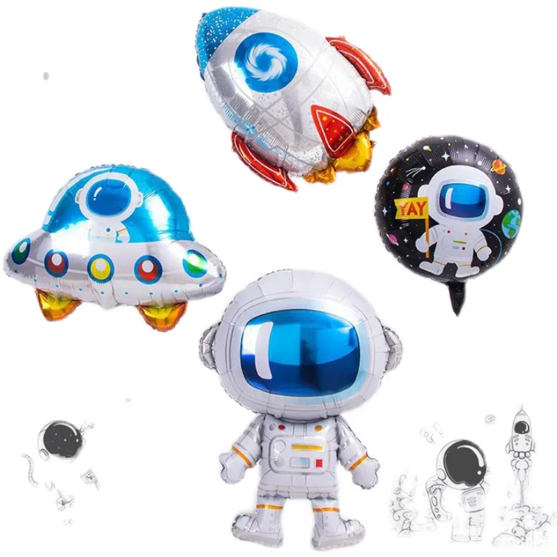 3D-Astronaut-Foil-Balloon-Rocket-Balloons-Space-Ballons-for-Boy-Kids ...