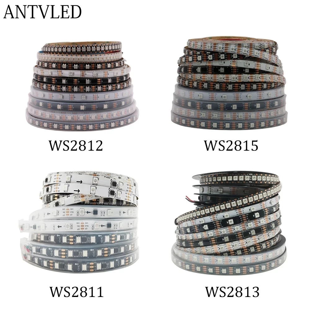 WS2811 WS2812B WS2813 WS2815 30/60/leds/m RGB LED 스트립 개별 주소 지정 테이프 라이트 ...