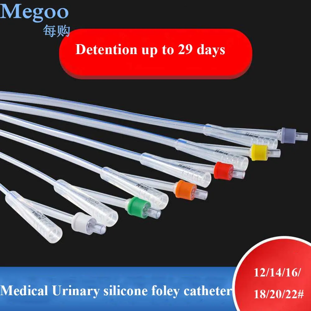 5Pcs-2-Way-Disposable-Medical-Silicone-Foley-Urinary-Catheter-With ...