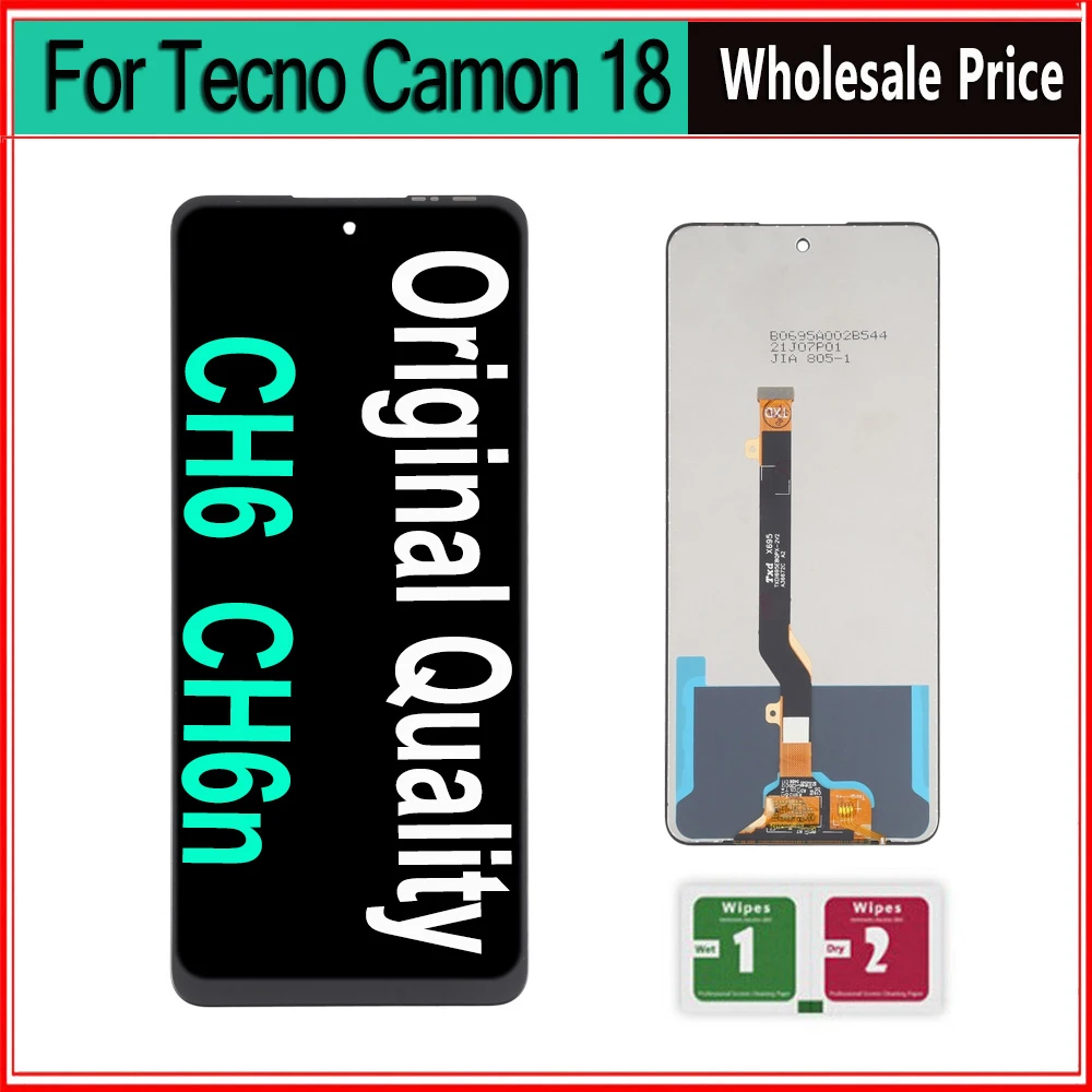 Display For Tecno Camon 18 Lcd Screen Touch Digitizer Assembly For Tecno Camon Display Ch6 Lcd ...